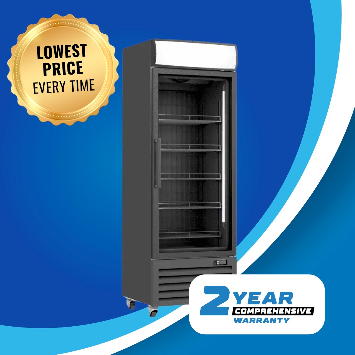 CDSF400 – One Door Freezer (Black) | Cold Display Solutions